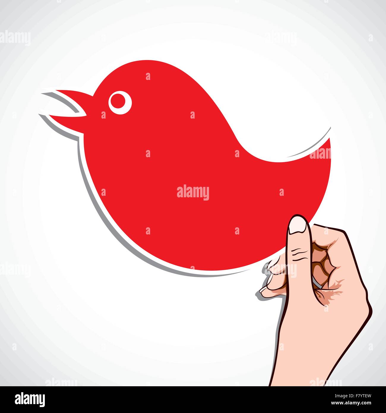 red bird label Stock Vector Image & Art - Alamy
