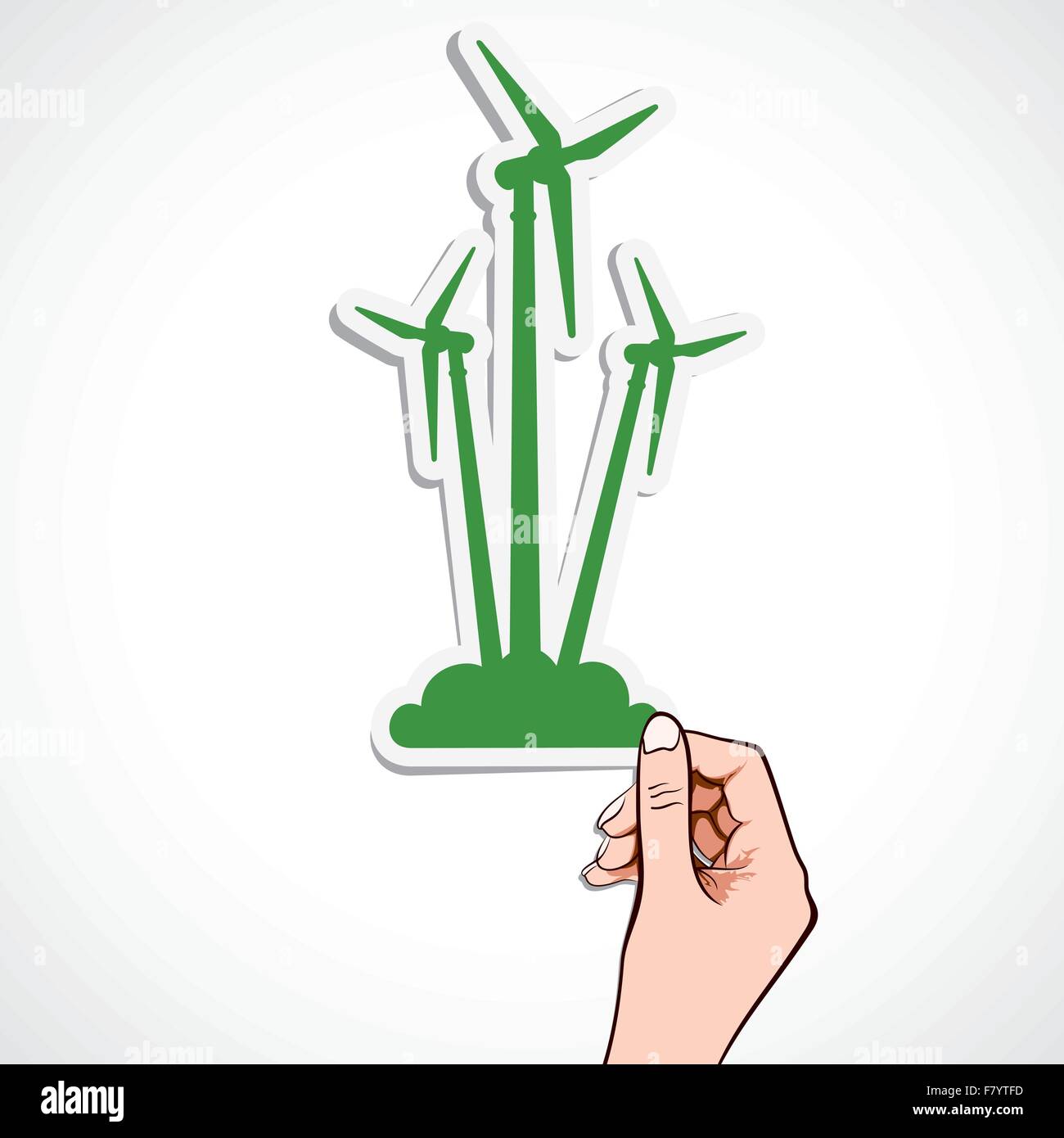 green windmill sticker Stock Vector Image & Art - Alamy