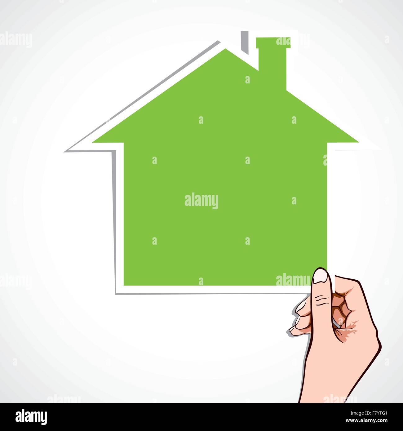 Hand holding mortgage rent sign Stock Vector Images - Alamy