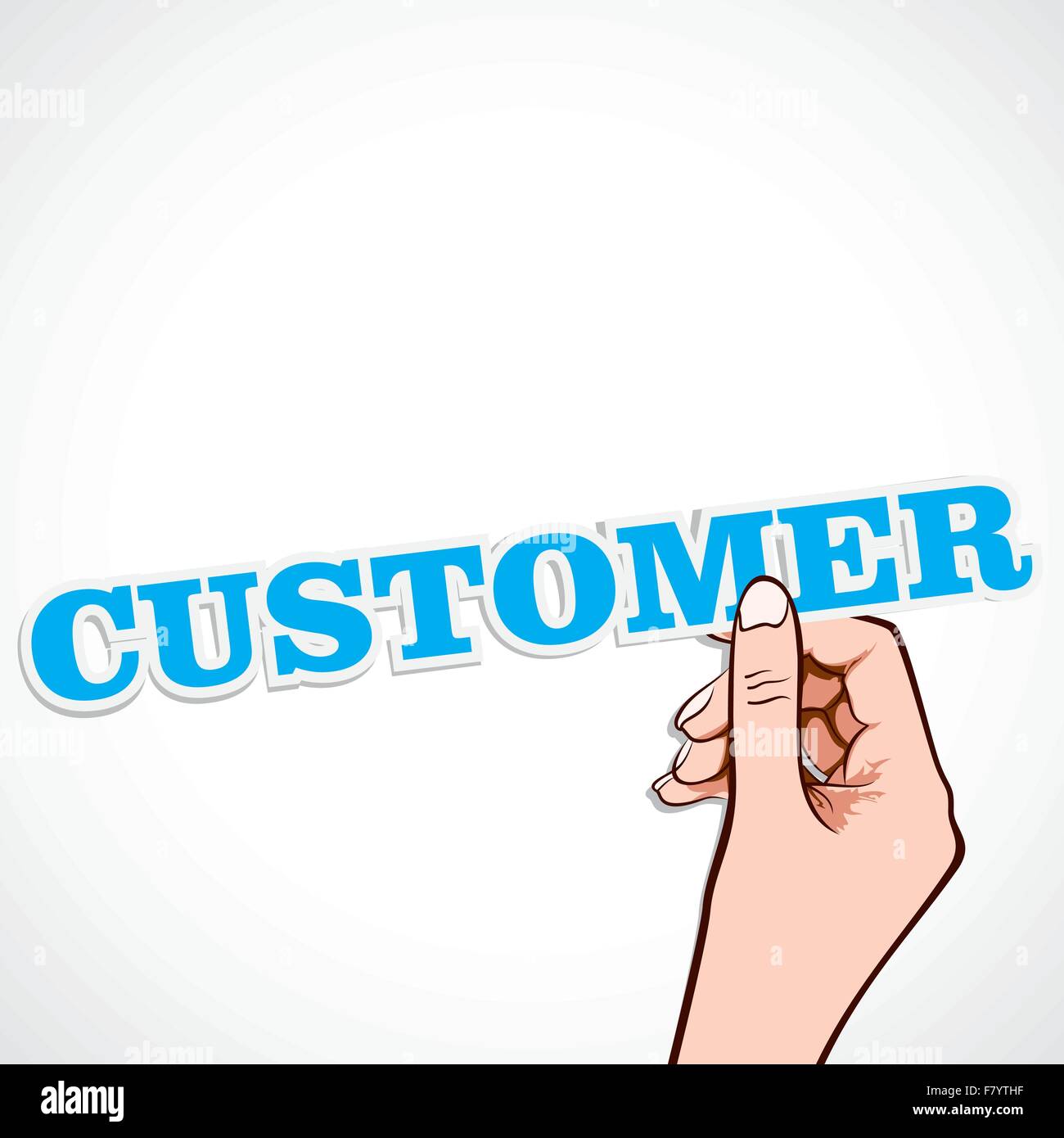 customer word in hand Stock Vector Image & Art - Alamy