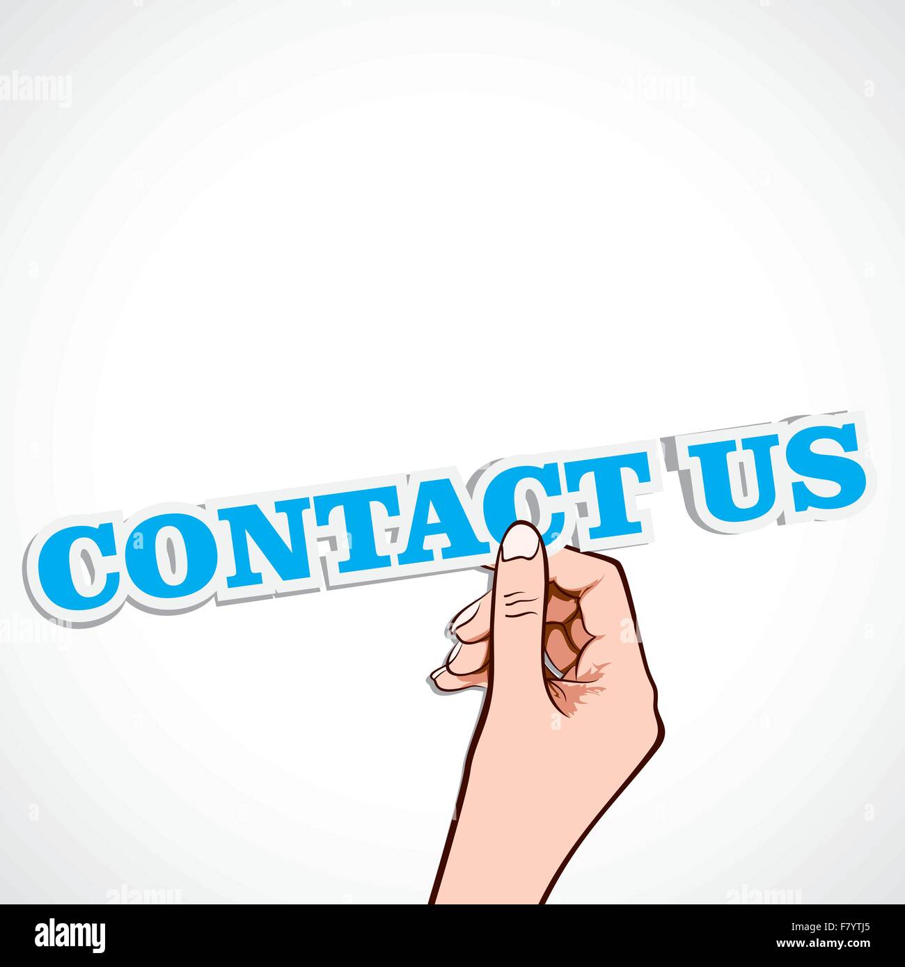 contact us word in hand Stock Vector Image & Art - Alamy