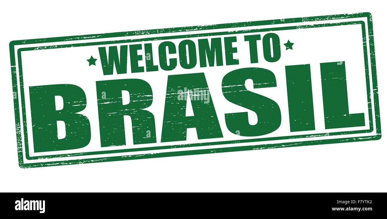 Welcome to Brasil Stock Vector Image & Art - Alamy