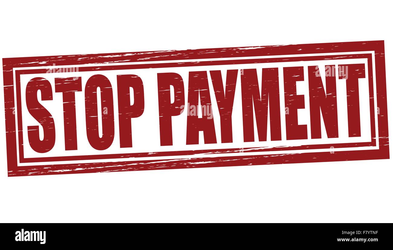 Stop payment stamp hi-res stock photography and images - Alamy