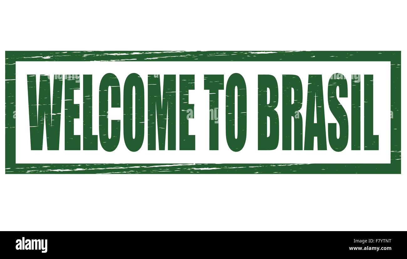 Welcome to brazil sign Stock Vector Images - Alamy