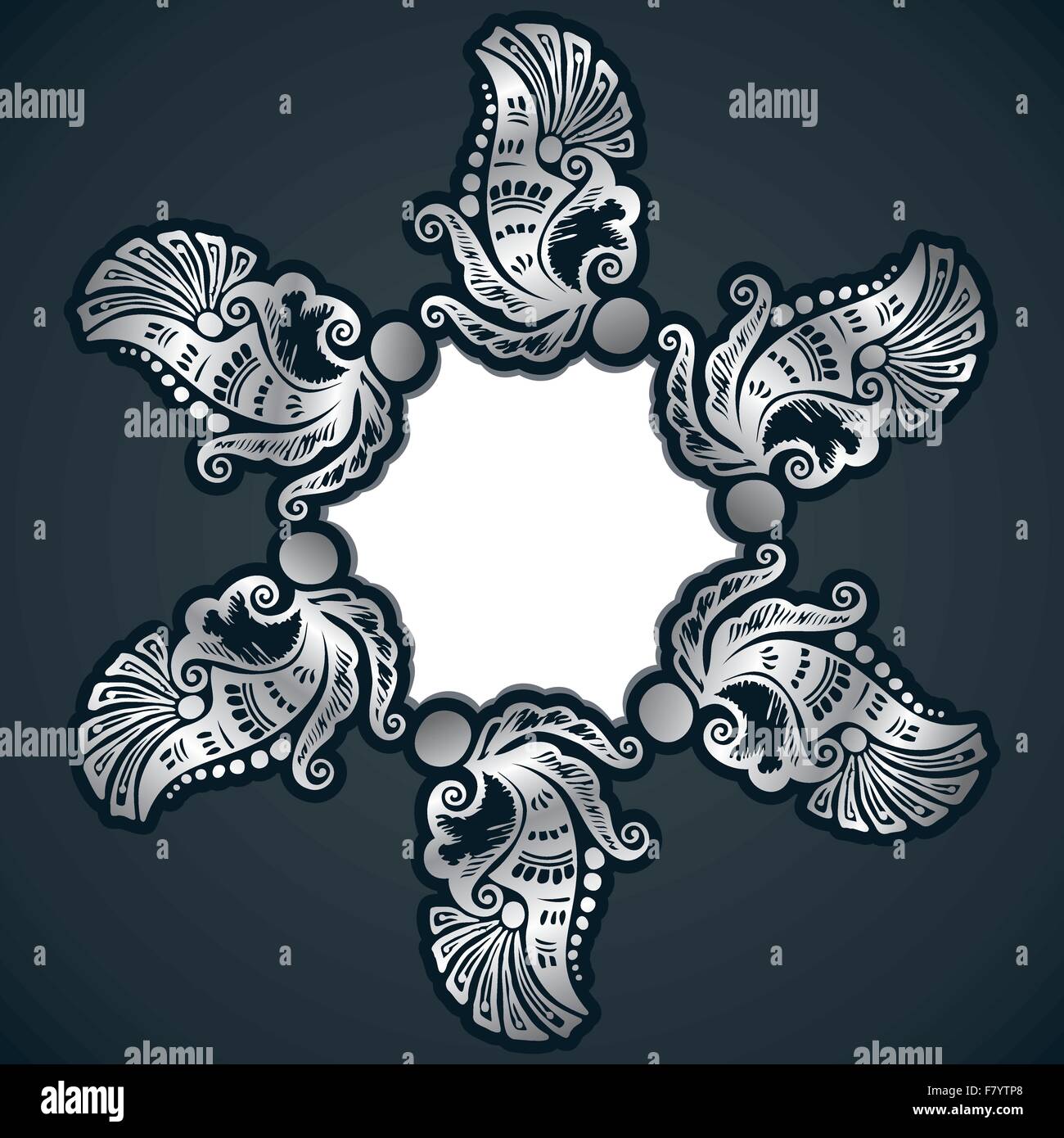 creative classic silver design background with sticker Stock Vector ...