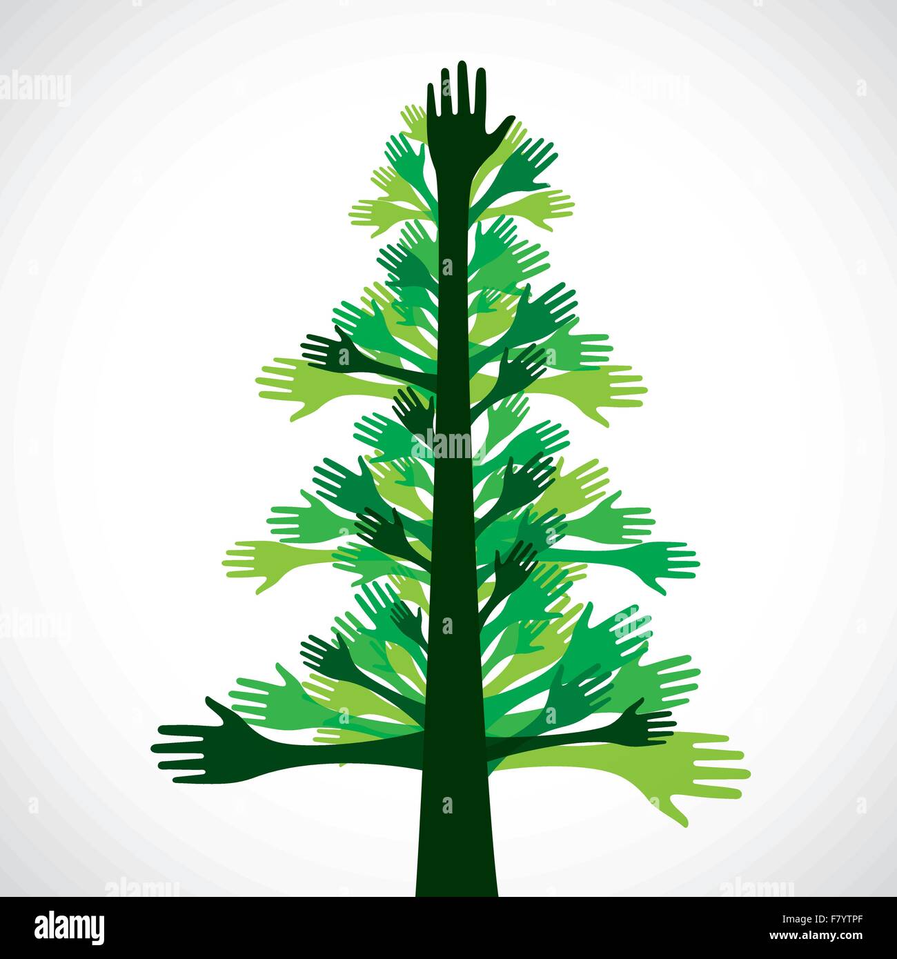 green hand tree Stock Vector Image & Art - Alamy