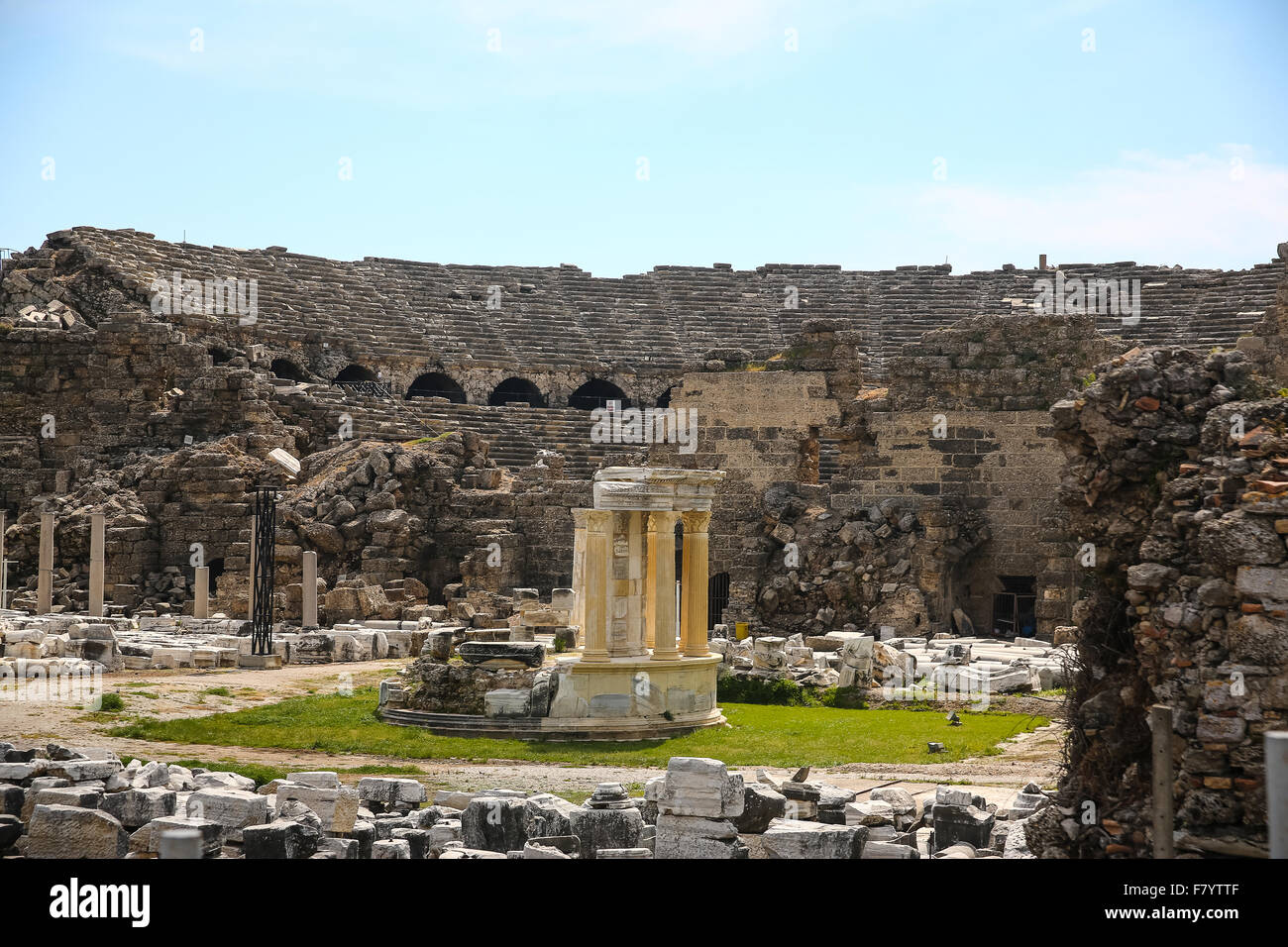 Ancient Side ruins in Turkey Kemer Antalya Stock Photo - Alamy