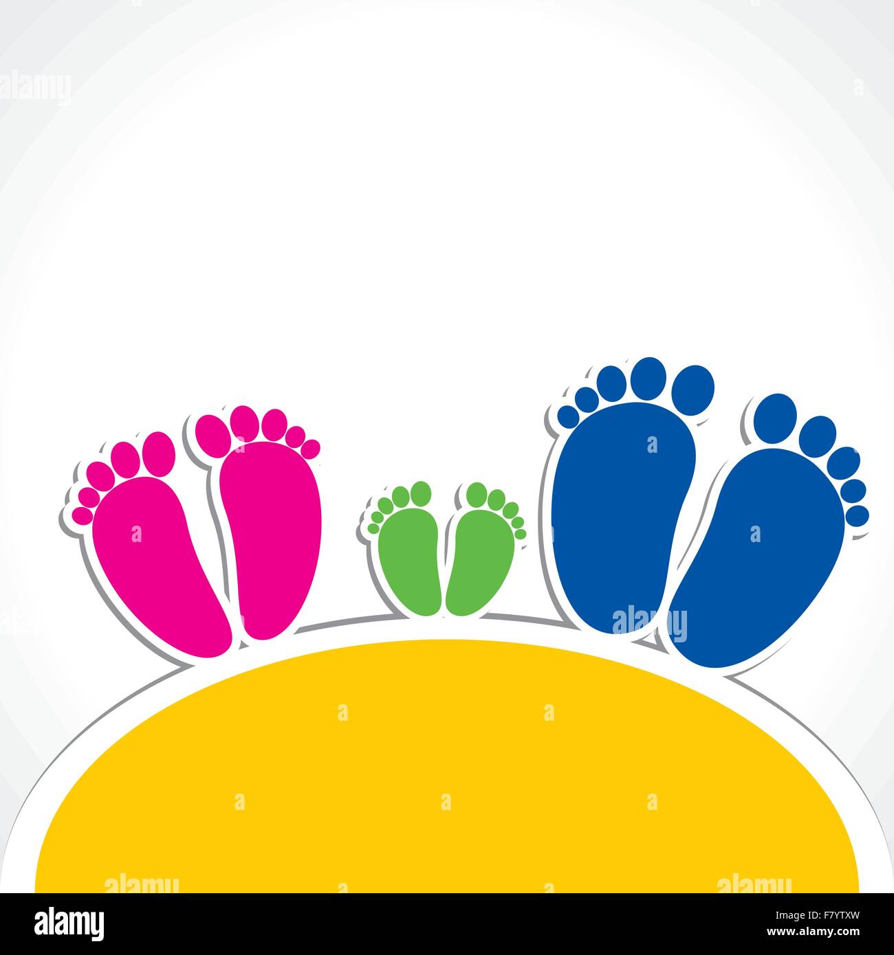 color foot print design stock vector Stock Vector Image & Art - Alamy