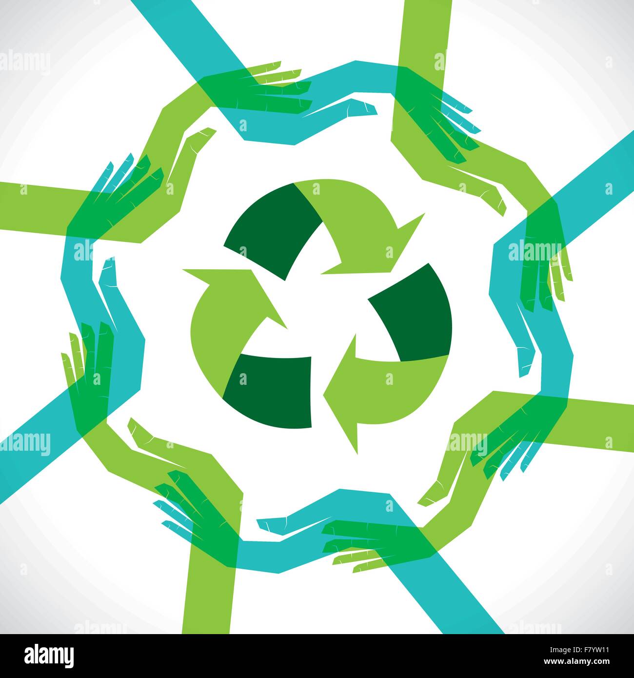 support hand recycle concept Stock Vector Image & Art - Alamy