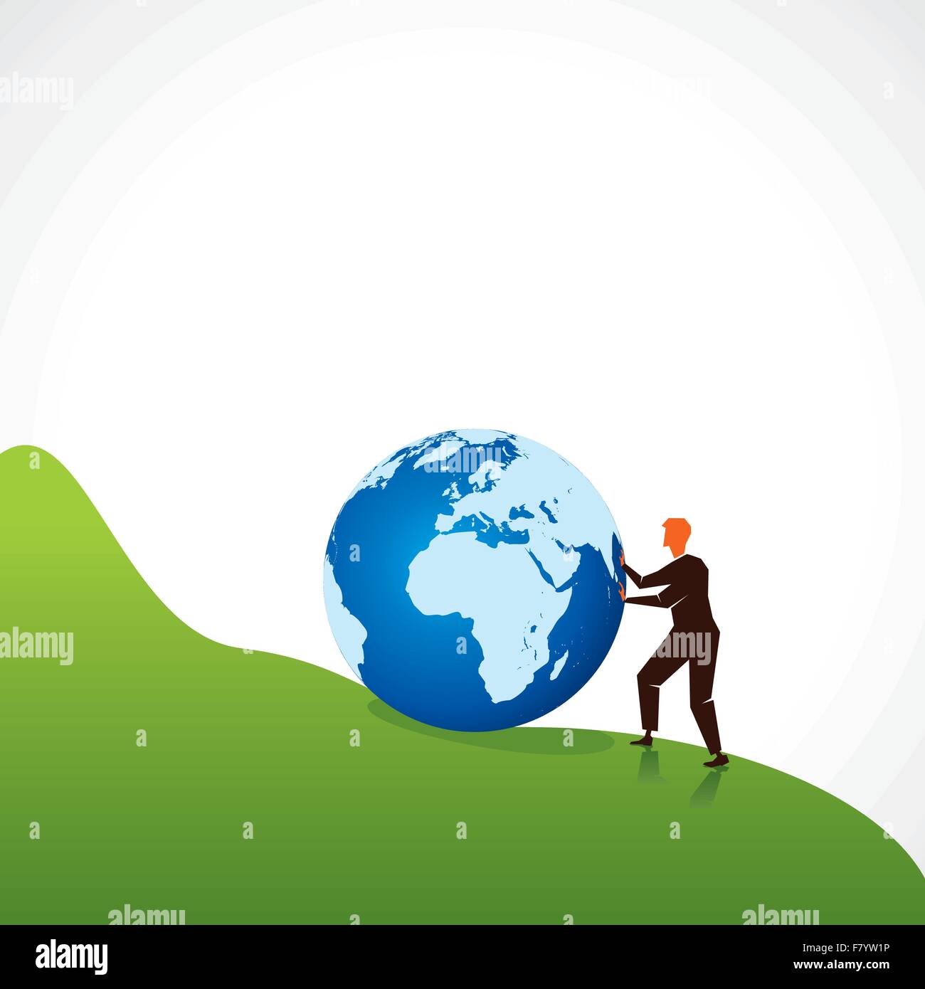 men support the world globe Stock Vector Image & Art - Alamy