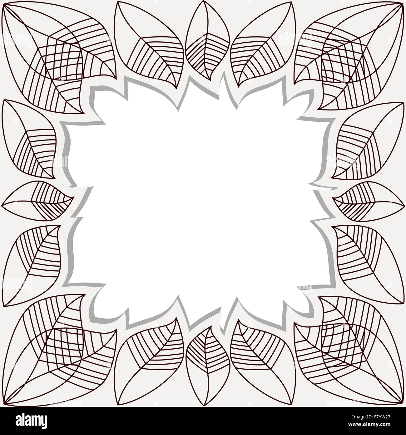 draw dry leaf border stock vector Stock Vector Image & Art - Alamy