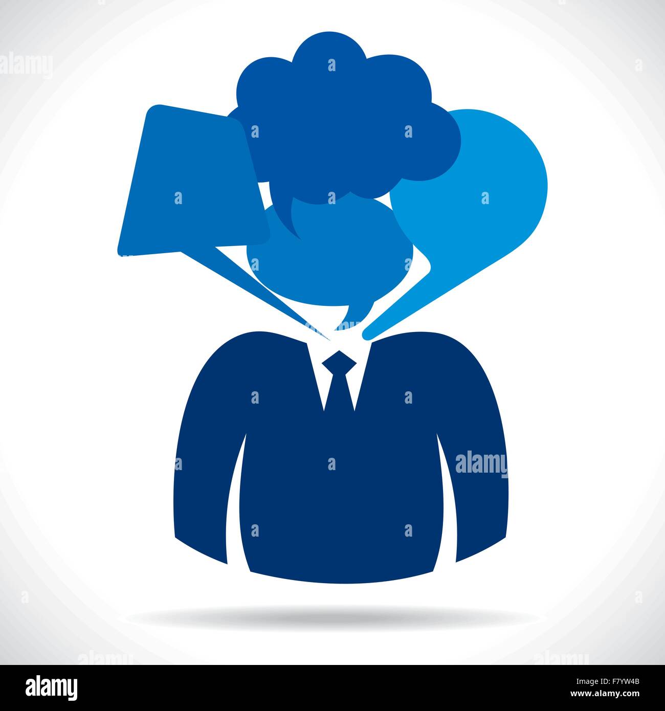 businessmen head with different bubble Stock Vector Image & Art - Alamy
