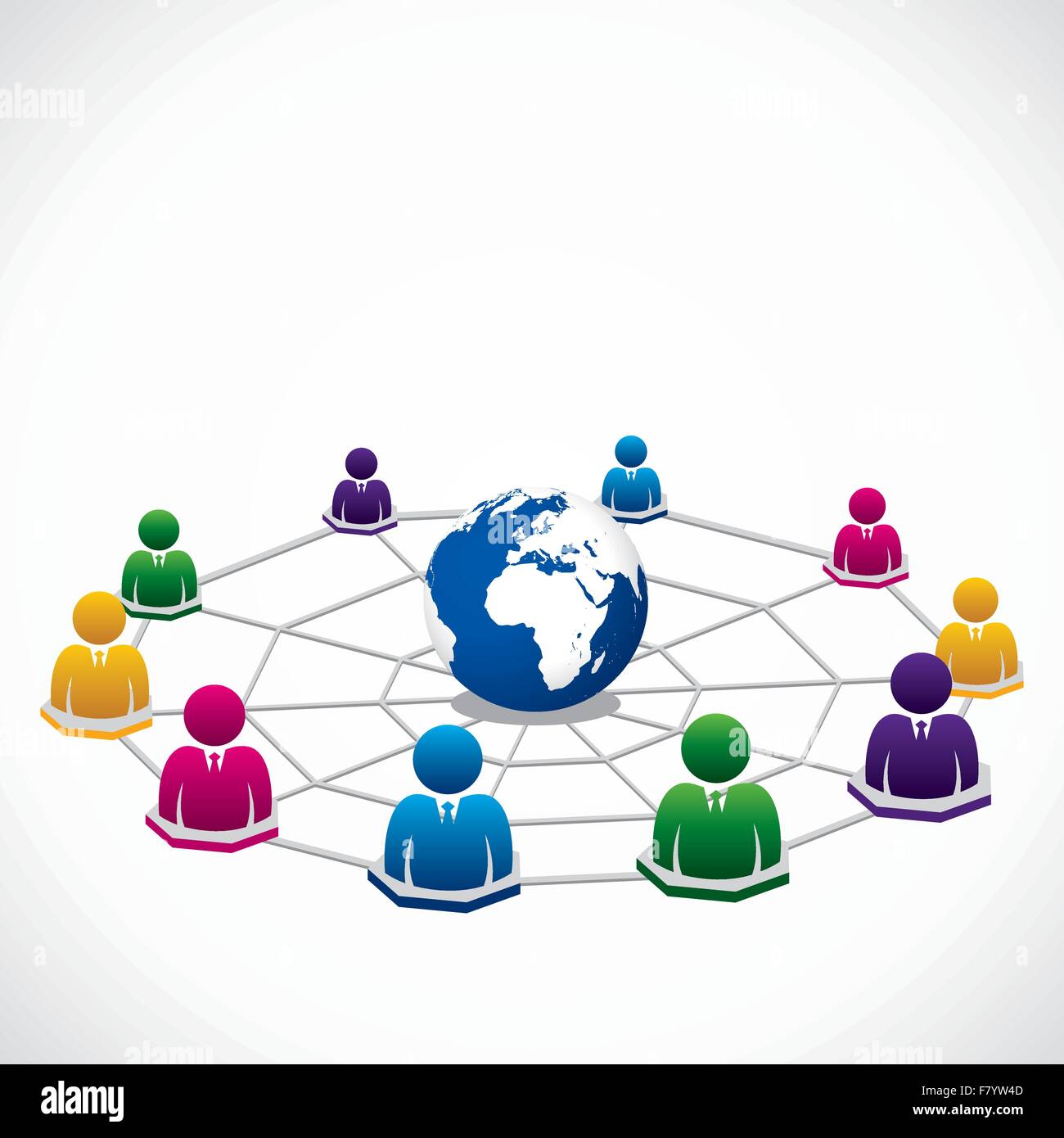 global connection around the world to people Stock Vector Image & Art ...