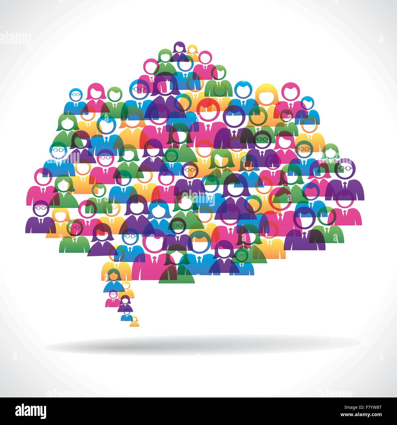 creative group of people message bubble stock vector Stock Vector Image ...