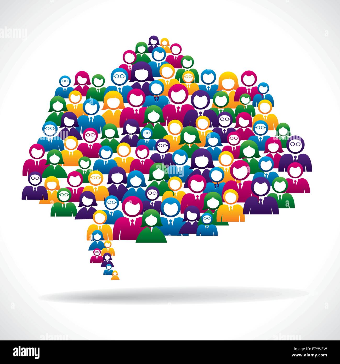 creative group of people message bubble stock vector Stock Vector Image ...