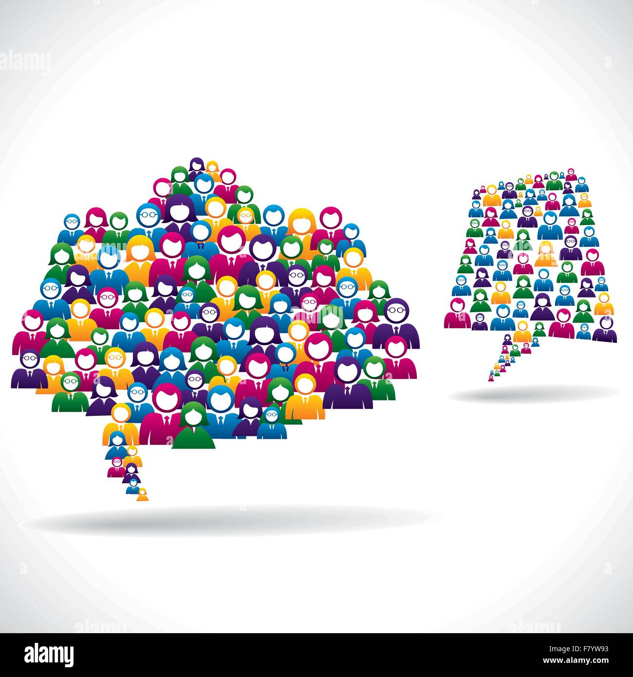 creative group of people message bubble stock vector Stock Vector Image ...