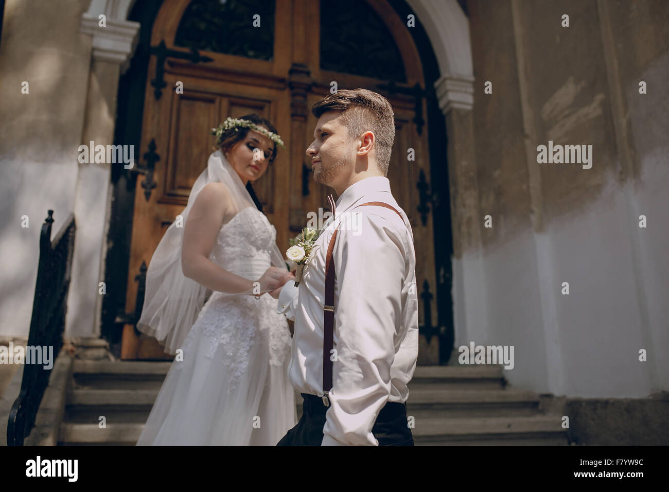 wedding church couple Stock Photo - Alamy