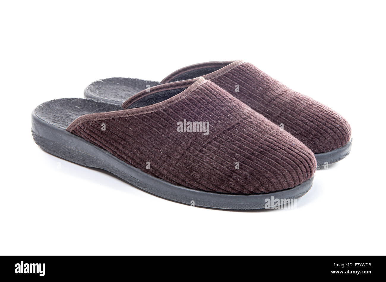 a pair of slippers isolated on a white background Stock Photo - Alamy