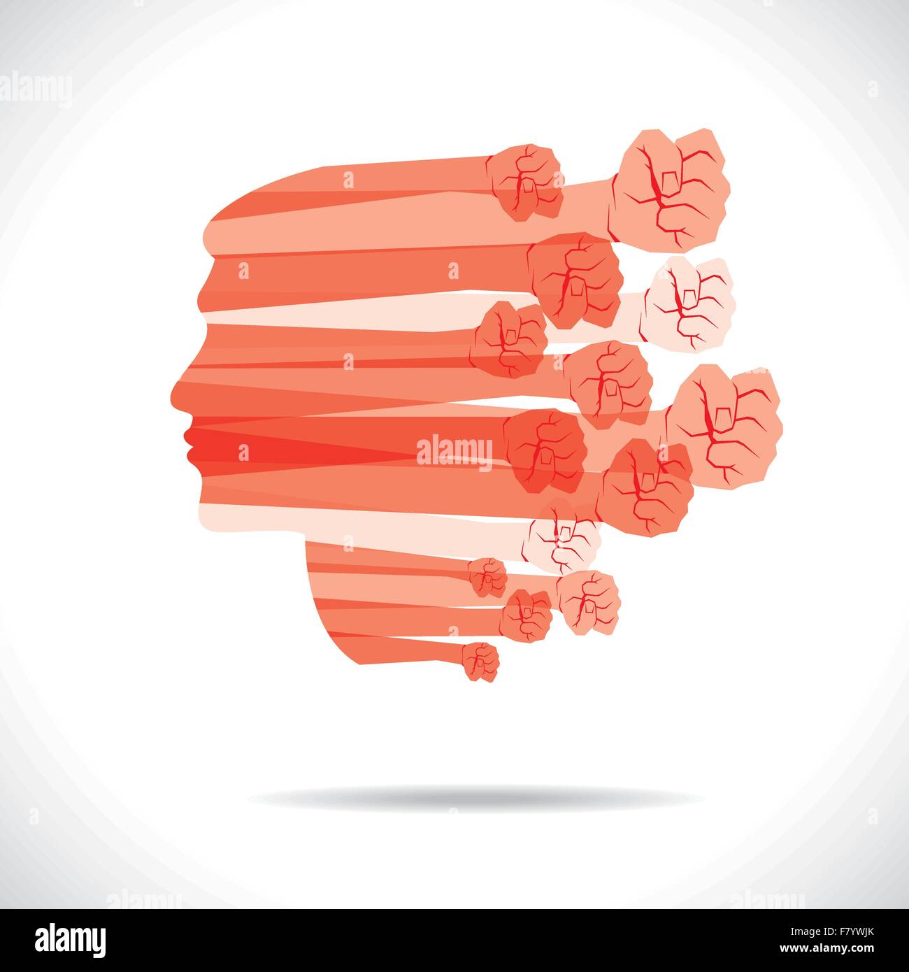 group of hand show unity cover the men face Stock Vector Image & Art ...