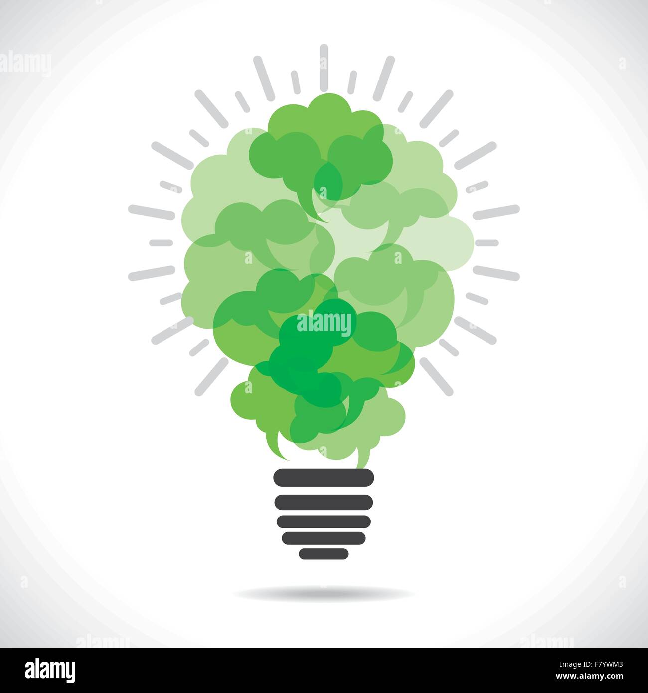 Eco-friendly message bubble making bulb concept Stock Vector Image ...