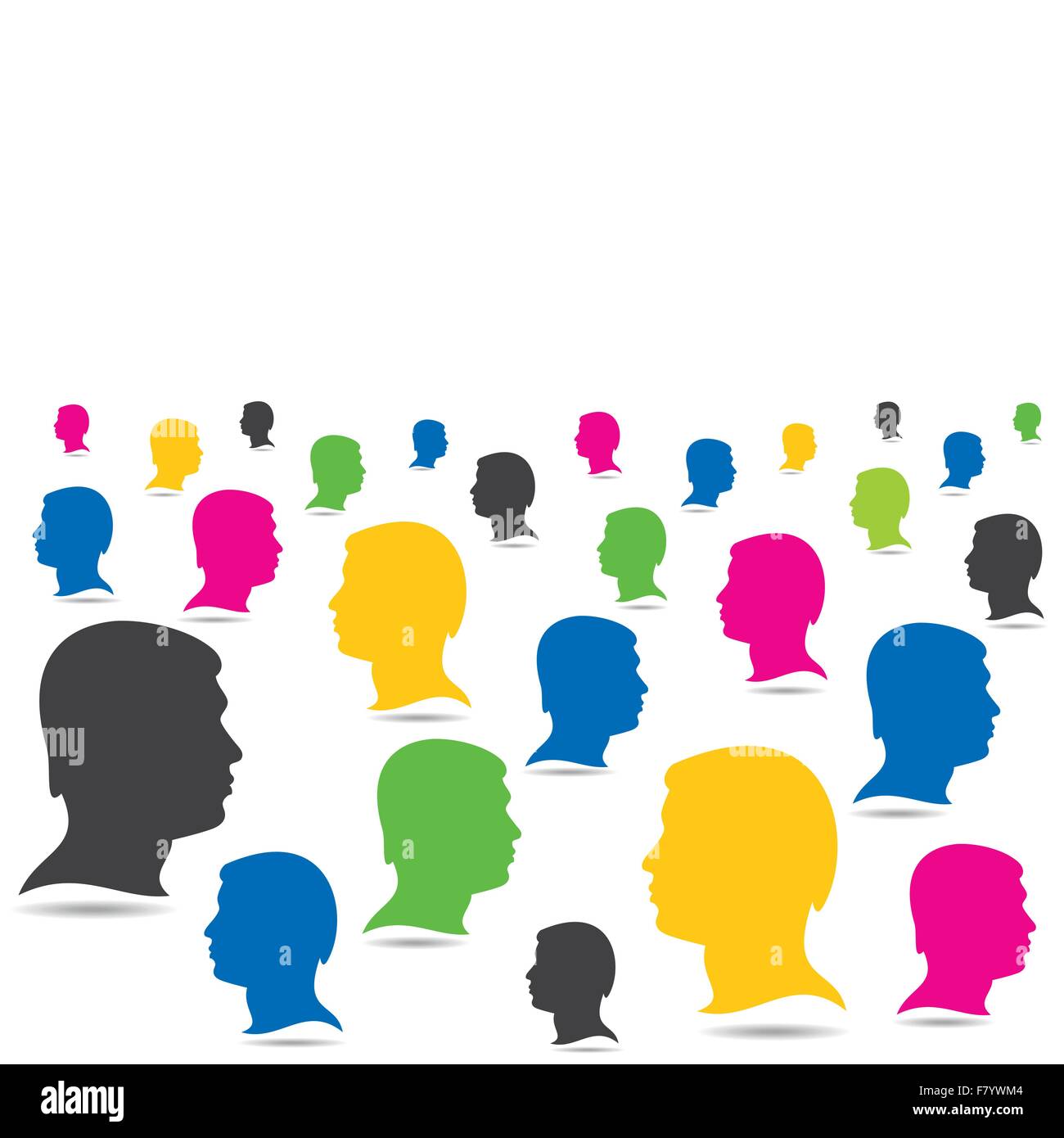 colorful people crowd background Stock Vector Image & Art - Alamy