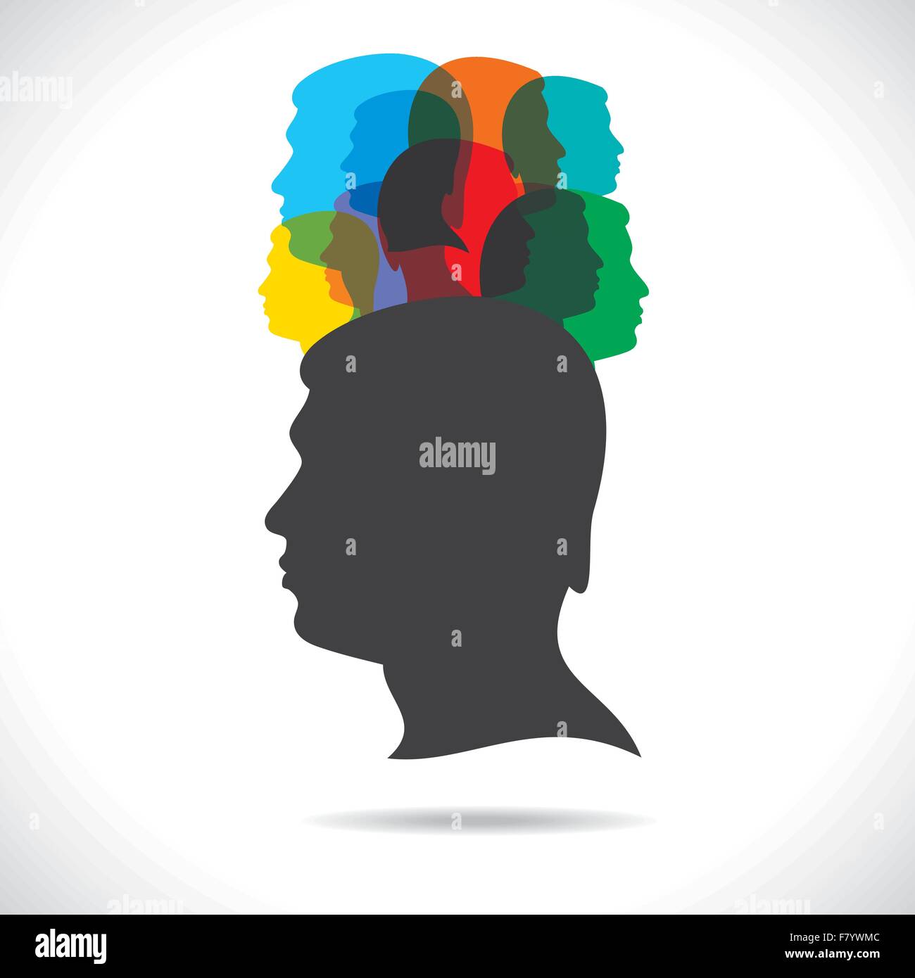 group of colorful people on head Stock Vector Image & Art - Alamy