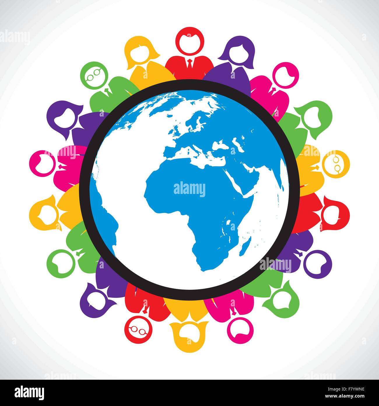 colorful people around the world Stock Vector Image & Art - Alamy