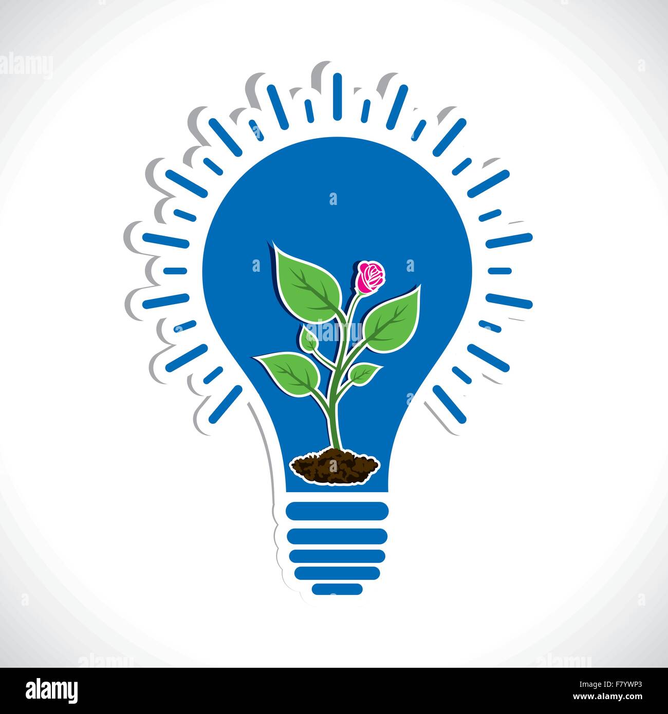 White light bulb word Stock Vector Images - Alamy