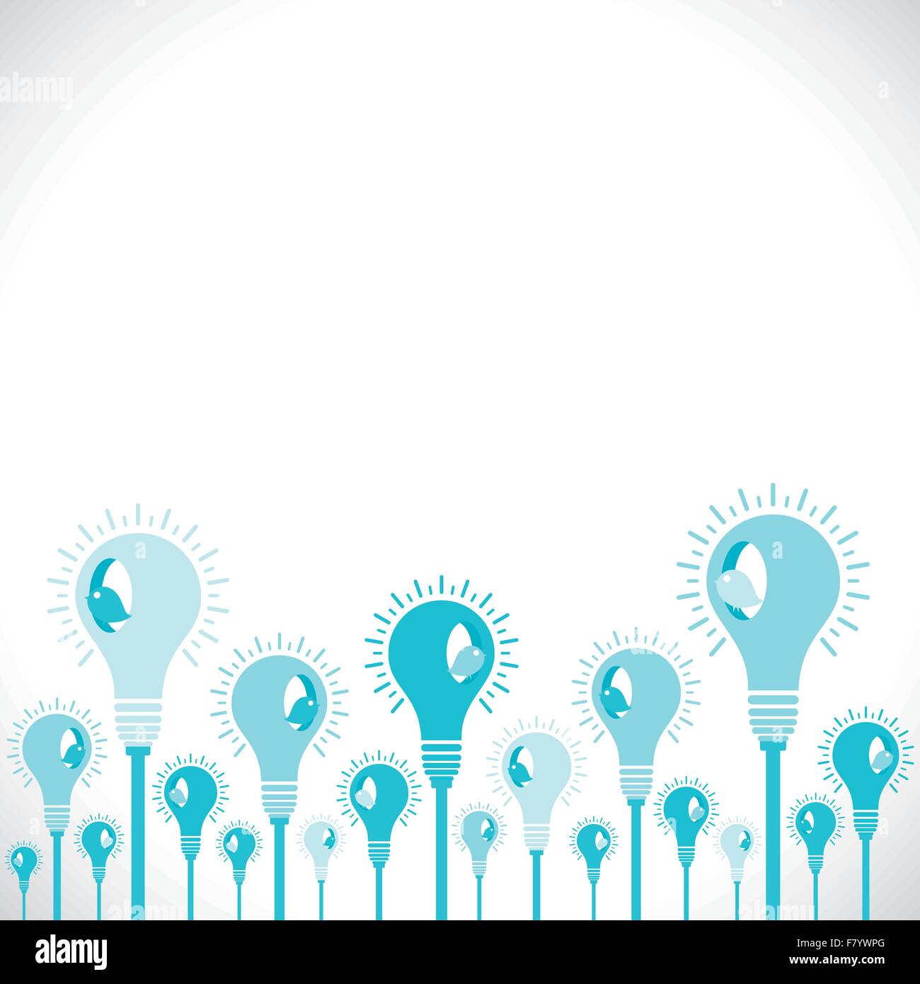 Isolated blue light bulb Stock Vector Images - Alamy