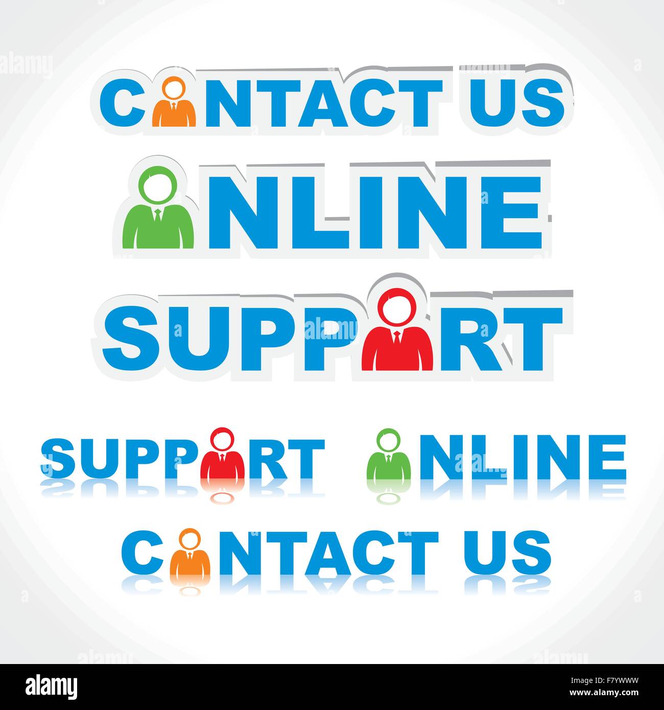 Sticker contact us support online hi-res stock photography and images ...
