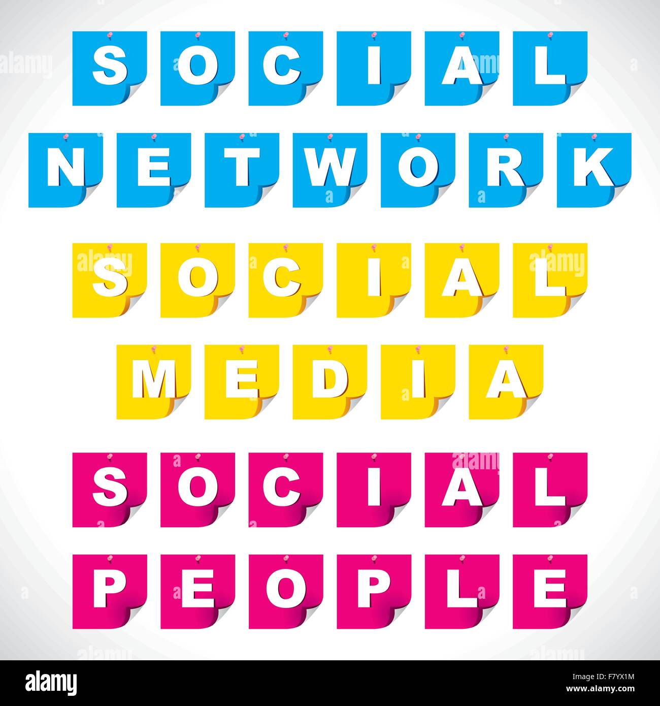 social word on paper note Stock Vector Image & Art - Alamy