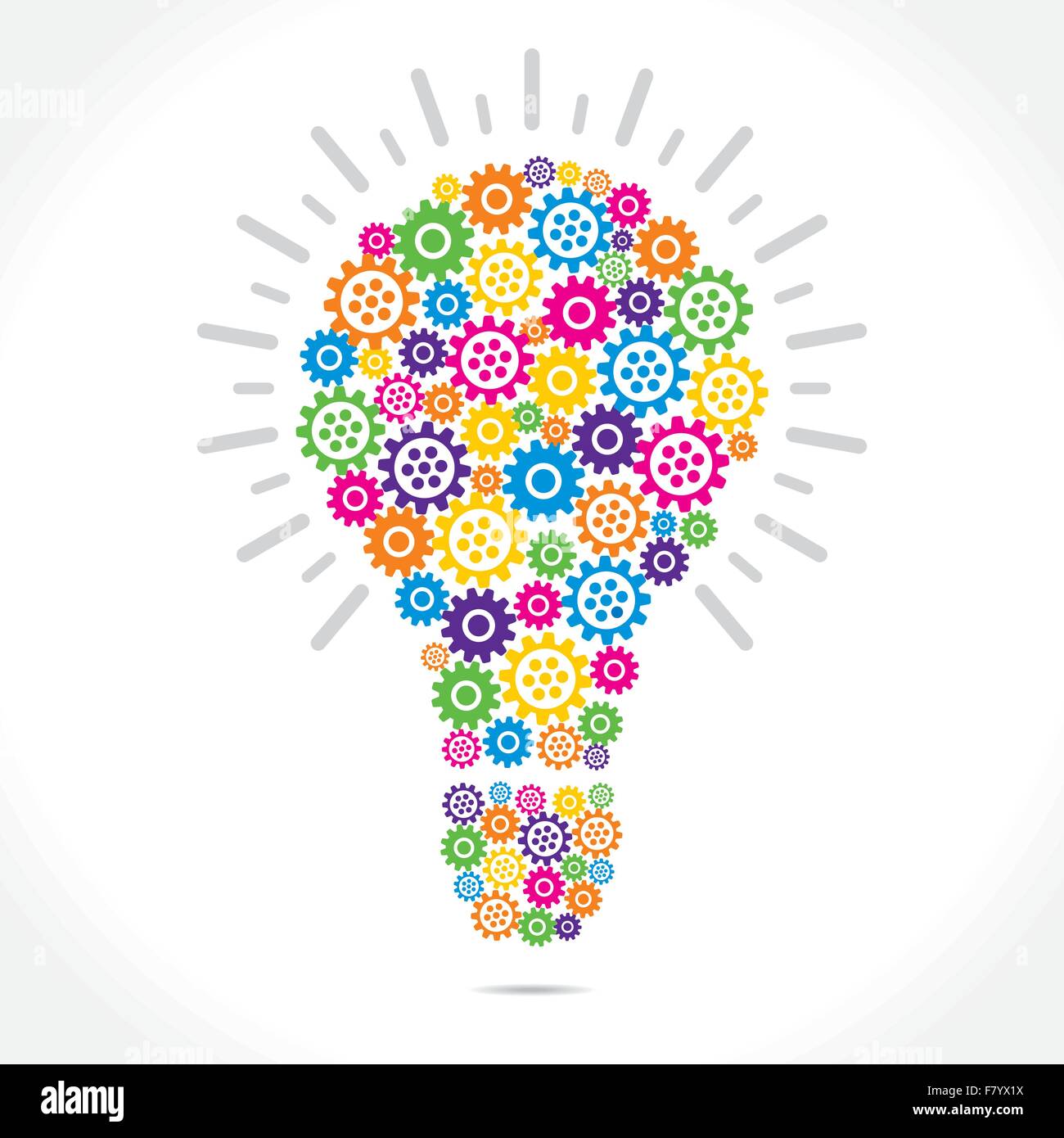 Idea innovation bulb gears Stock Vector Images - Alamy