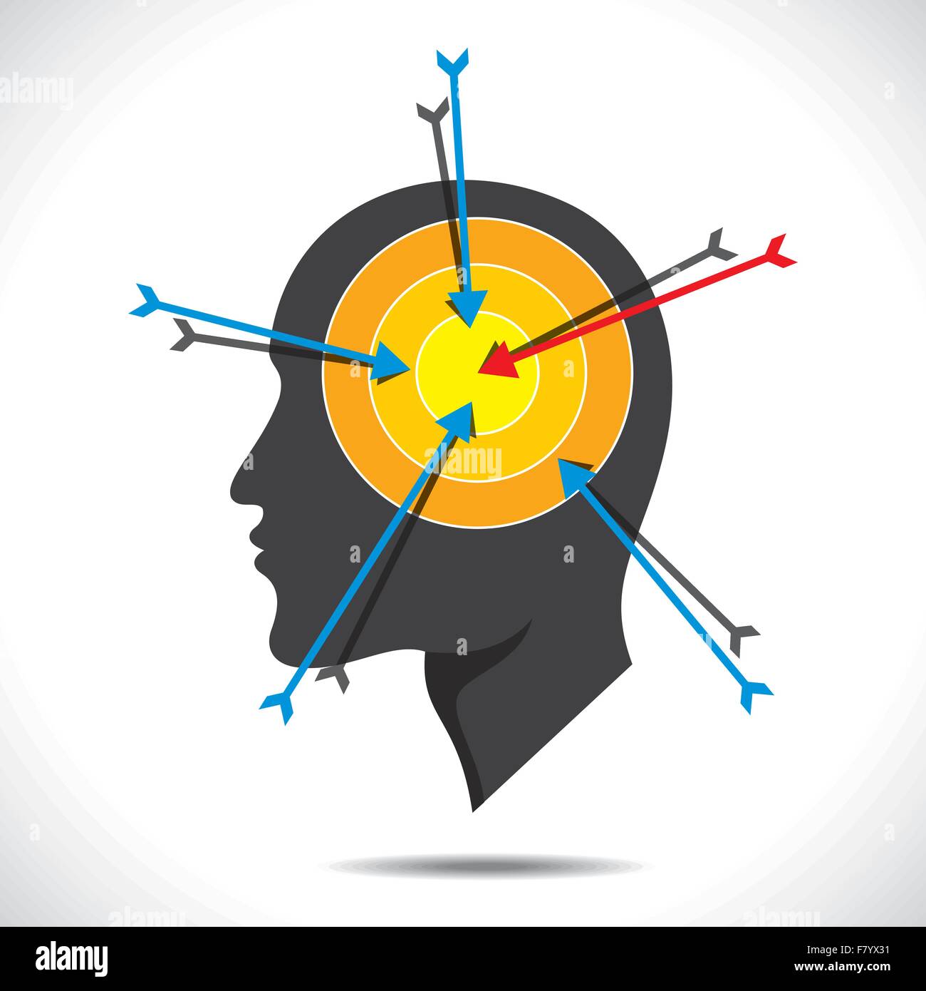 arrow hit in head Stock Vector Image & Art - Alamy