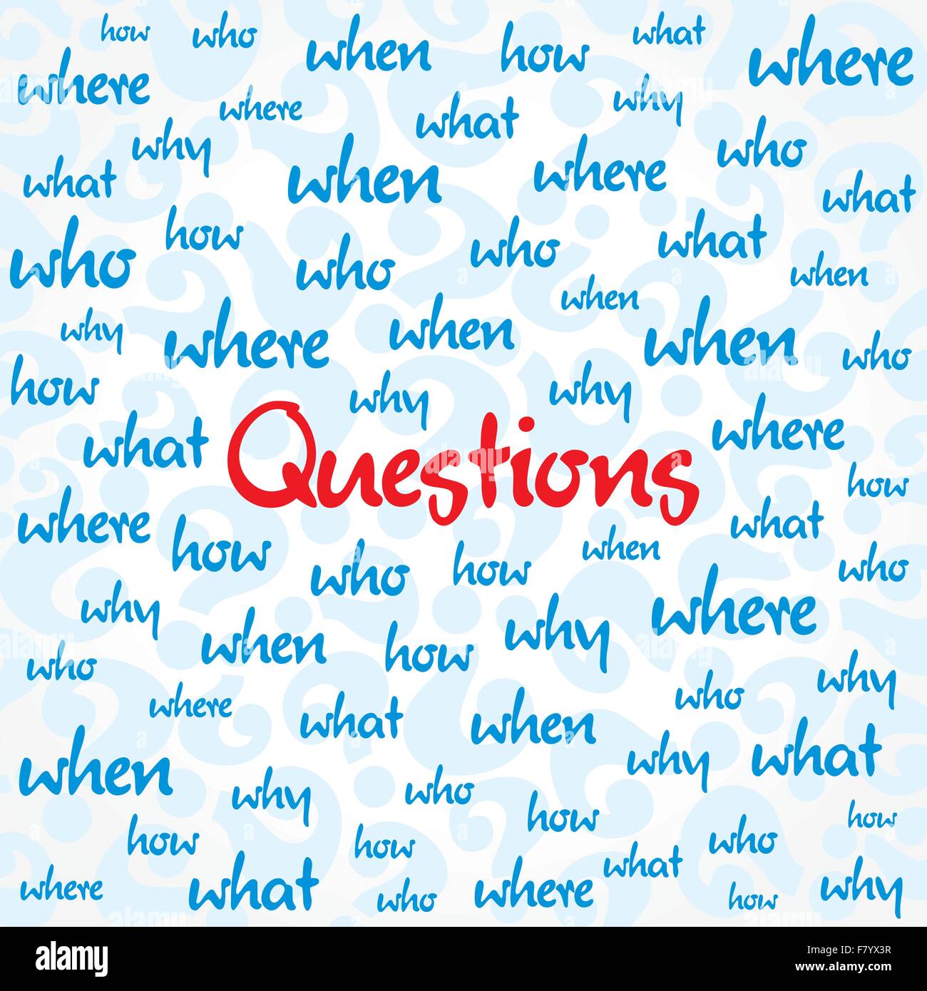 question and many other word background stock vector Stock Vector Image ...