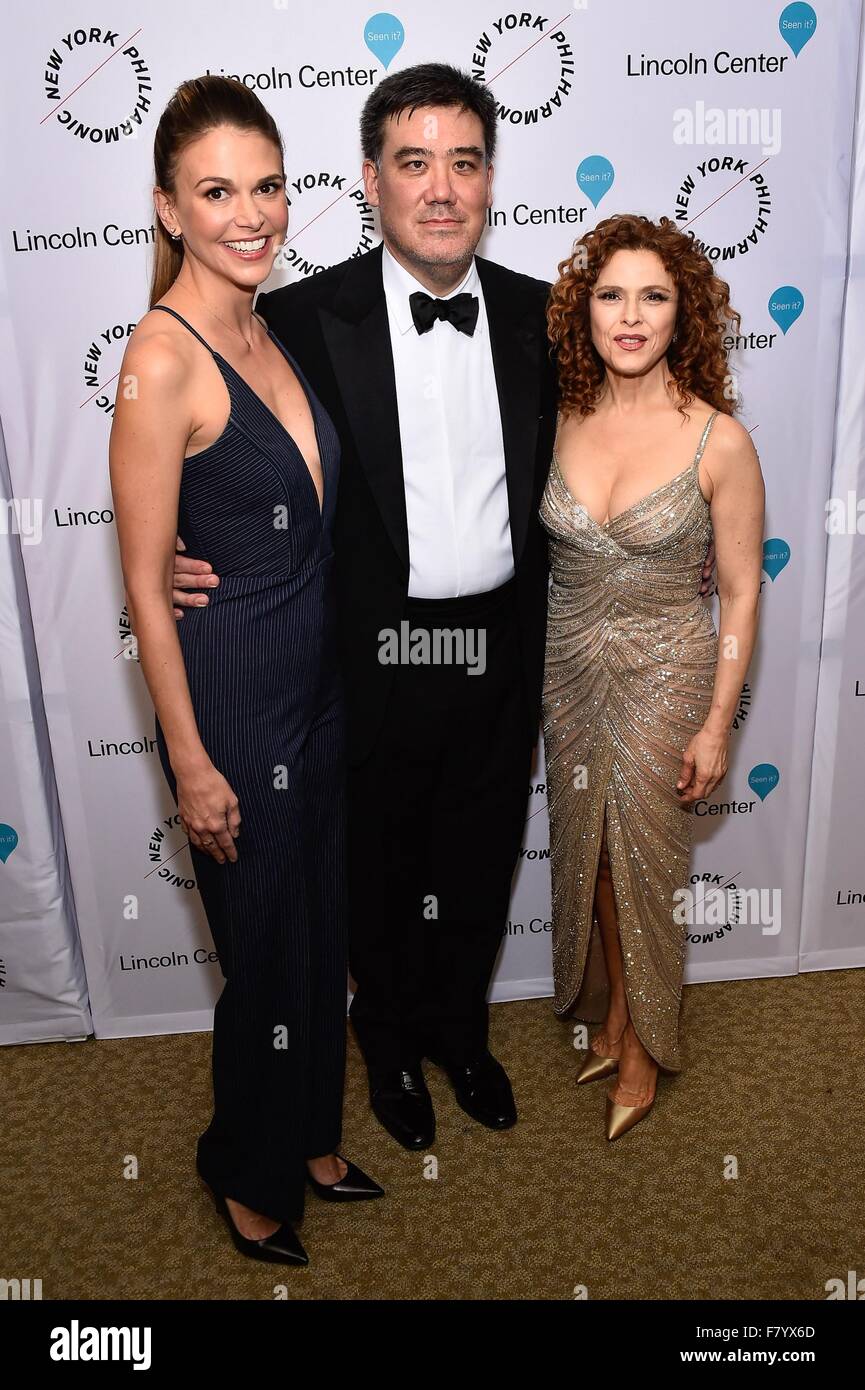 New York, NY, USA. 3rd Dec, 2015. Sutton Foster, Alan Gilbert ...