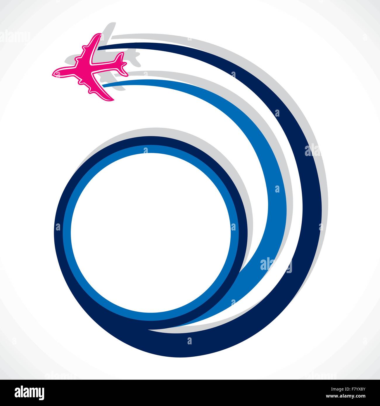 airplane move in round shape stock vector Stock Vector Image & Art - Alamy