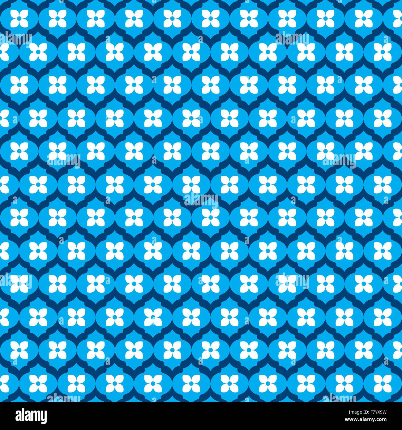 Blue flower pattern hi-res stock photography and images - Alamy