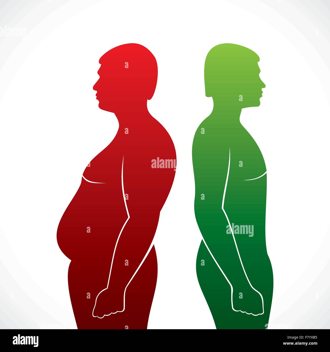 Slim fat male Stock Vector Images - Alamy