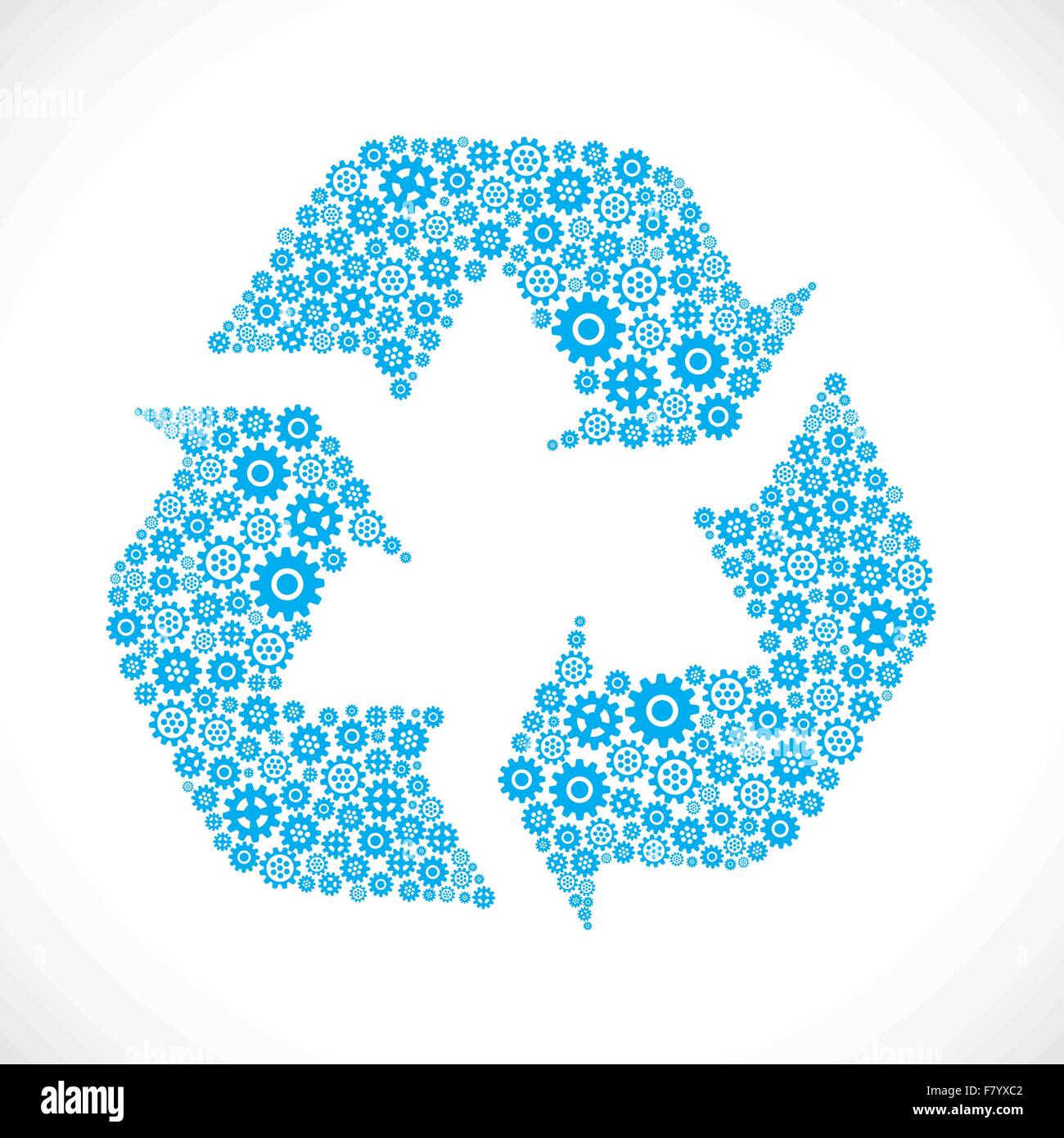 recycle symbol design with gear stock vector Stock Vector Image & Art ...