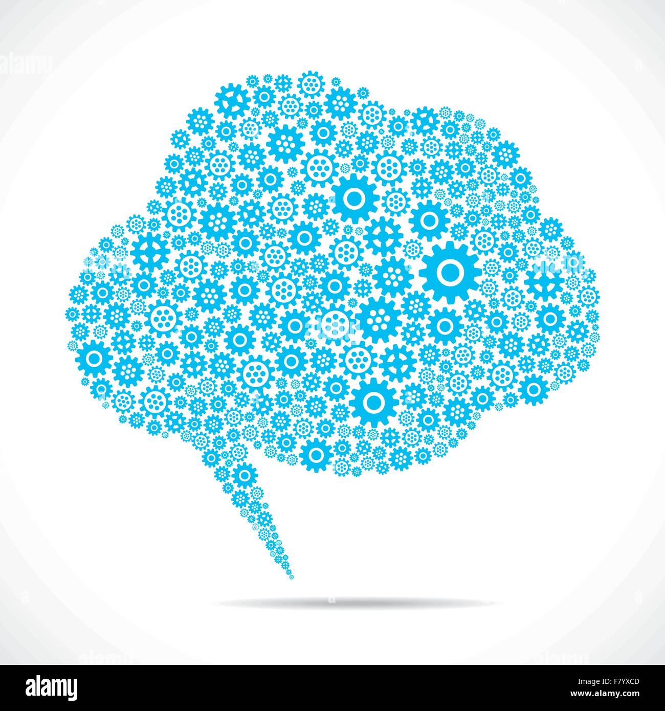 message bubble design with gear Stock Vector Image & Art - Alamy