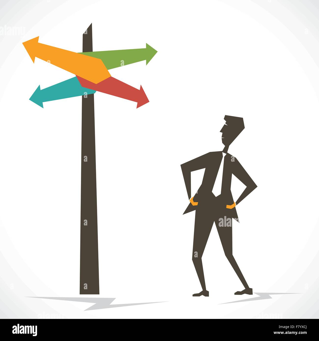 confuse about right direction stock vector Stock Vector Image & Art - Alamy