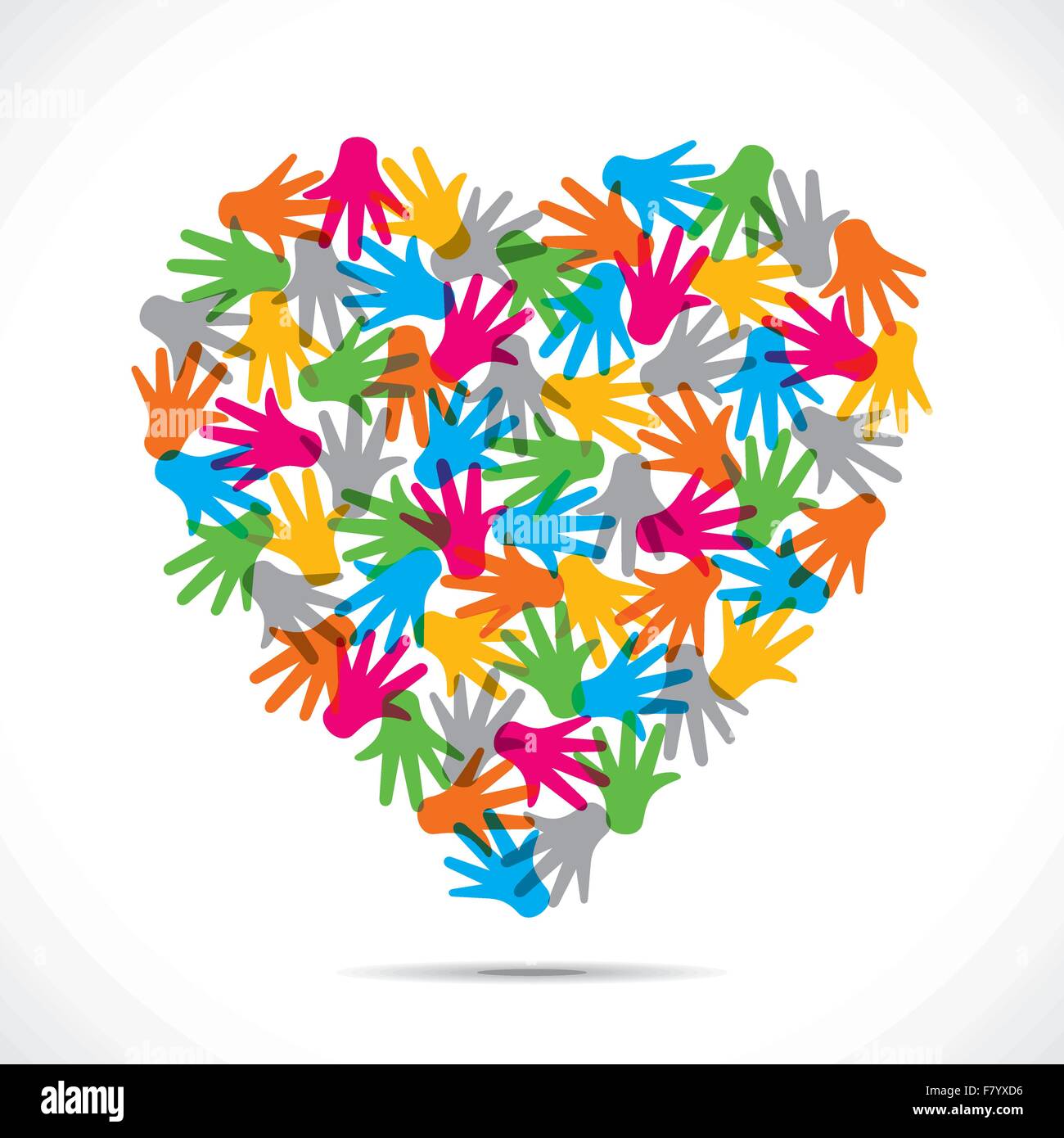 colorful hand make heart shape stock vector Stock Vector Image & Art ...