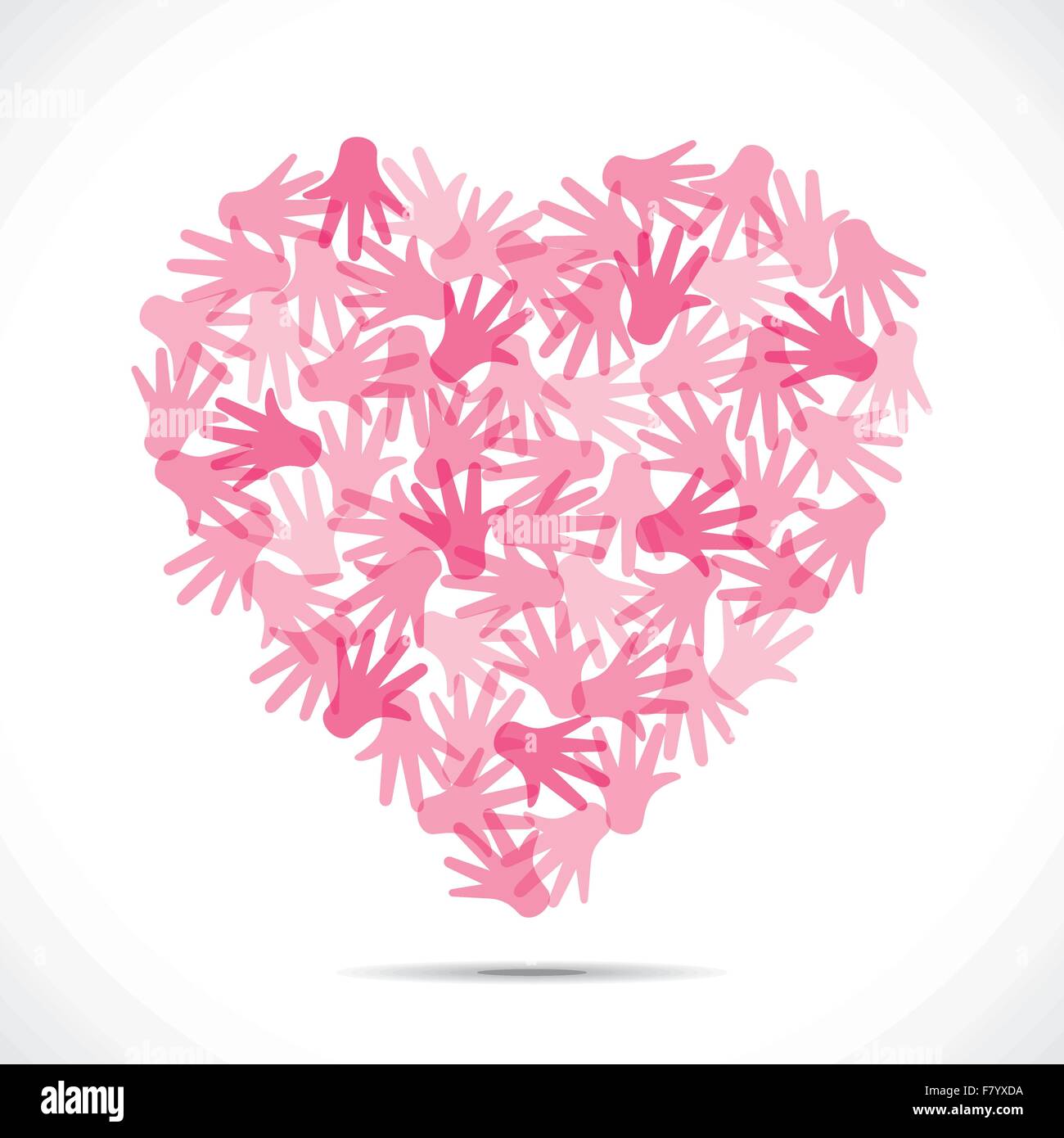 Woman hand pink heart Stock Vector Images - Alamy