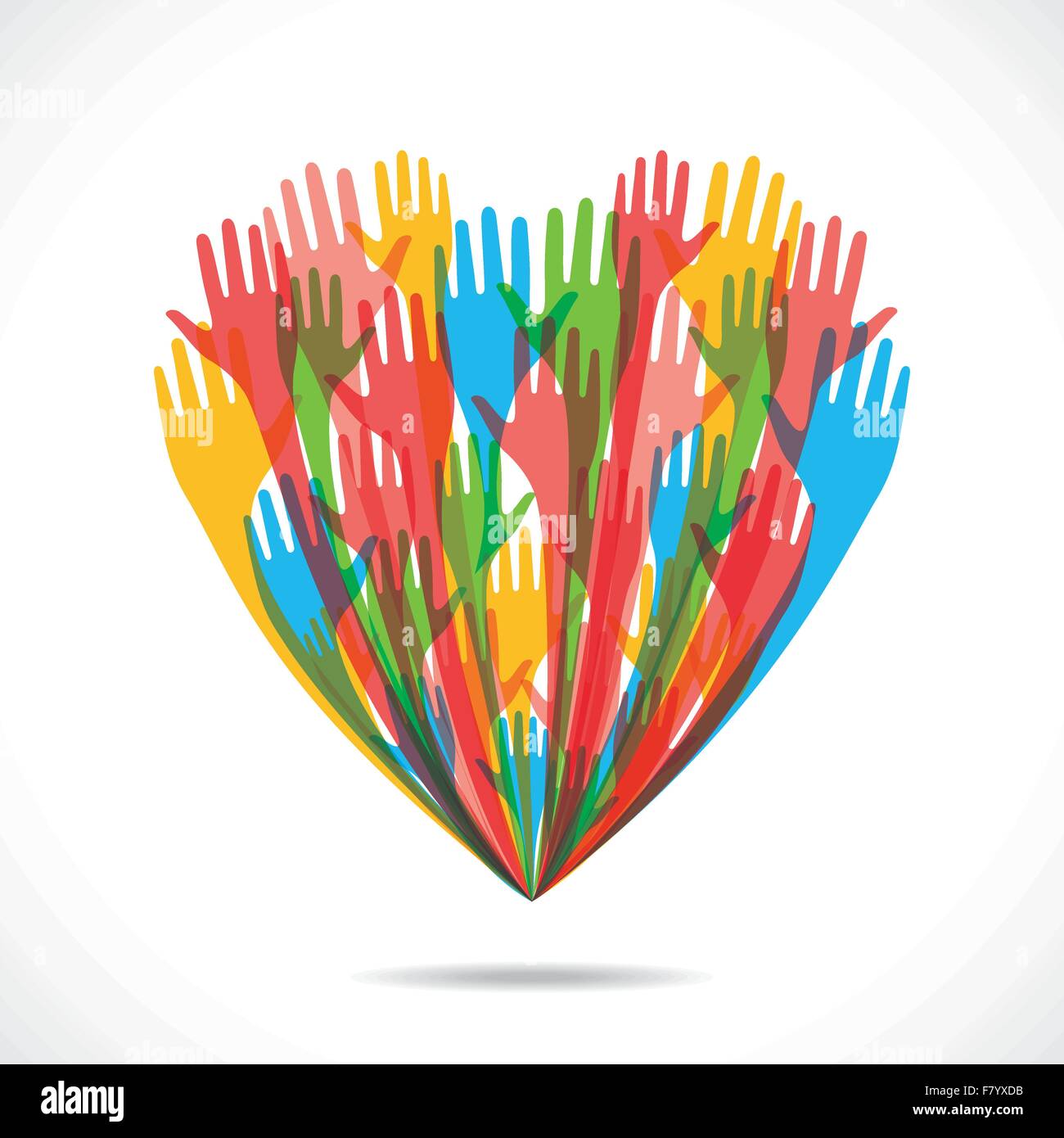 colorful hand make heart shape stock vector Stock Vector Image & Art ...
