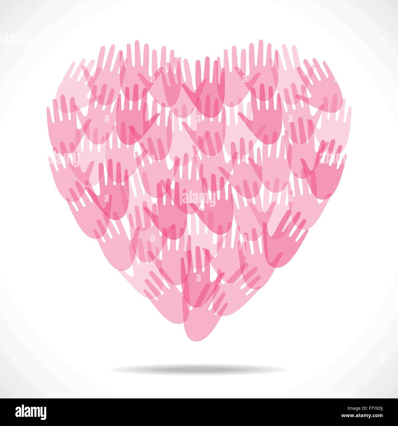 pink hand make heart shape stock vector Stock Vector Image & Art - Alamy