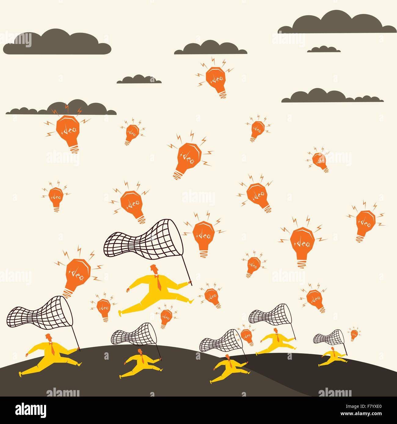 every men run for new idea stock vector Stock Vector Image & Art - Alamy