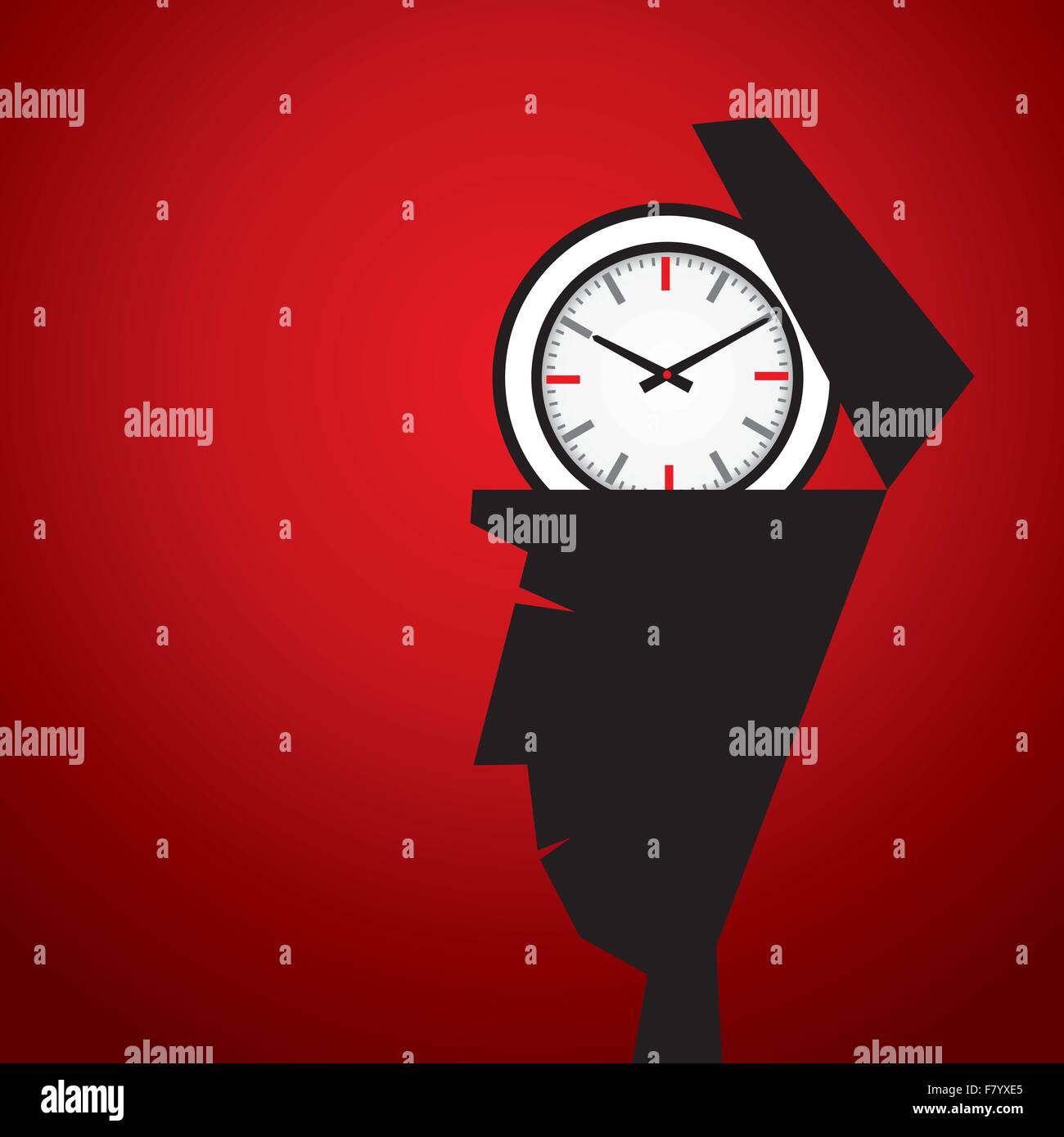 Time head Stock Vector Images - Alamy