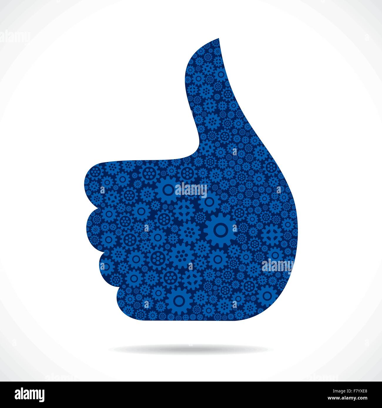 hand show like symbol design with gear Stock Vector Image & Art - Alamy