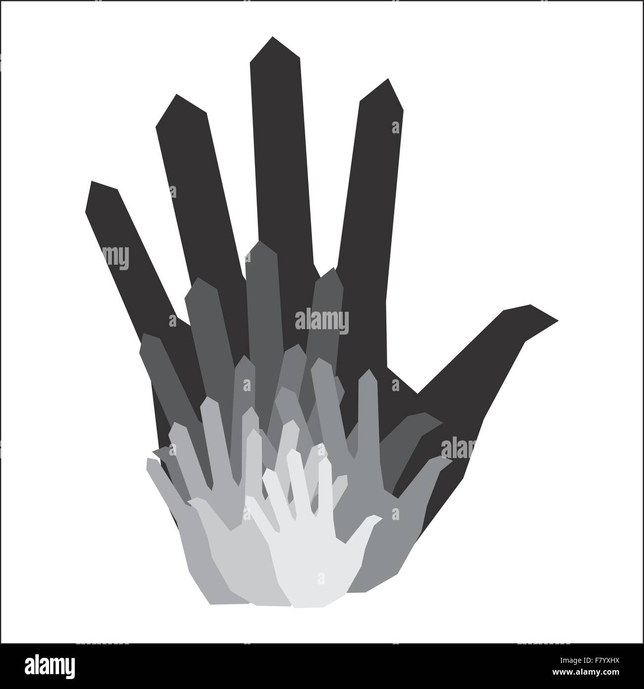 Hand charity art Stock Vector Images - Alamy