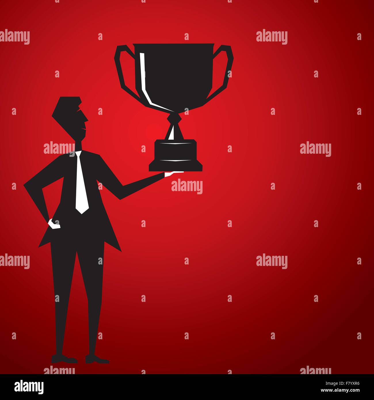 businessmen lifting cup celebrate with wining cup stock vector Stock ...